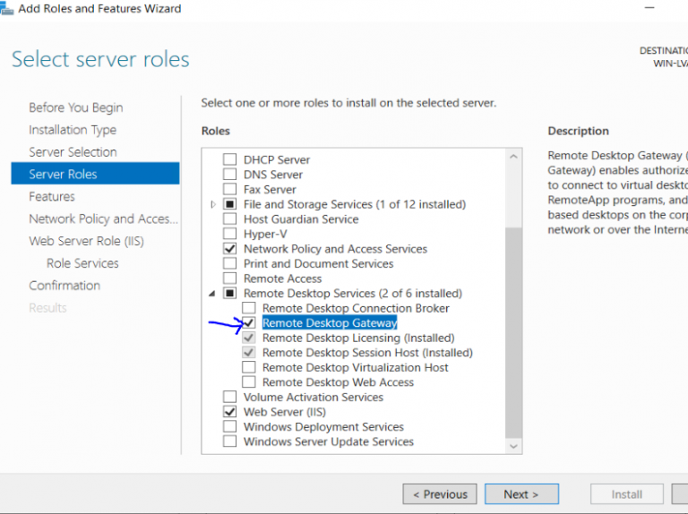 Installing the Remote Desktop Gateway Role (RDGW) on Windows Server 2019